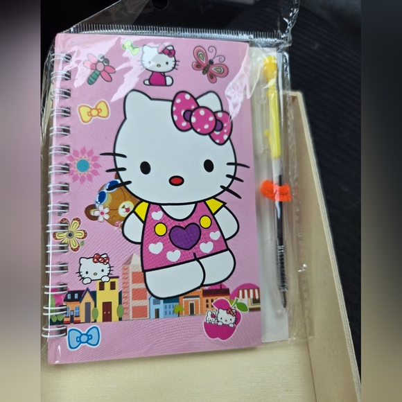 Office | Hello Kitty Pink Notebook With Pen | Poshmark